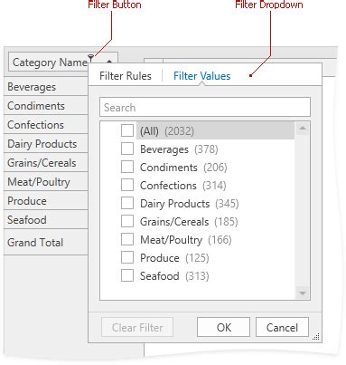 Filter Drop Down WPF Controls DevExpress Documentation