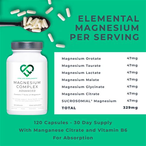 Magnesium Complex Advanced Capsules Made In The Uk Love Life