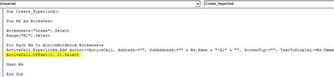VBA Hyperlinks How To Create Hyperlink In Excel Using VBA Code