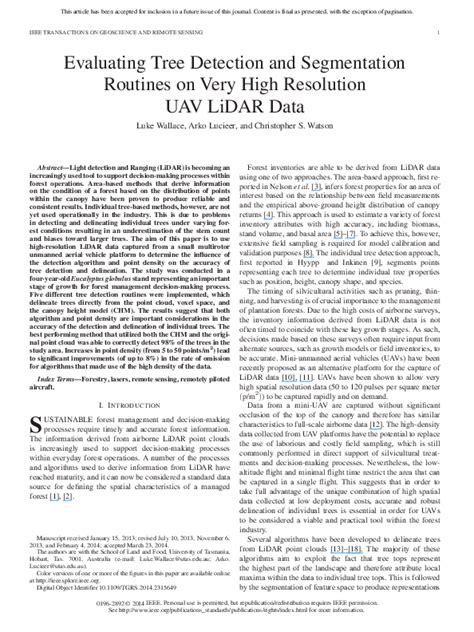 pdf evaluating tree detection and segmentation routines on very high