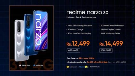 Realme Narzo 30 Narzo 30 5g Launched In India With 90hz Display 5000