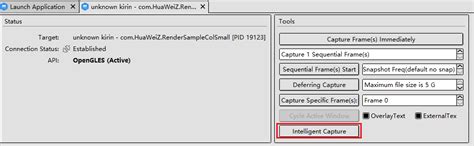 Intelligent Frame Capture Ui Elements Frame Profiler Usage Graphics