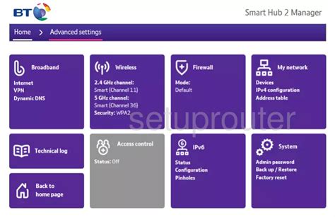 All Screenshots For The Bt Smart Hub 2