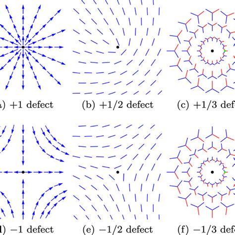 Examples Of Topological Defects Top Row Sketches Of Single Positive