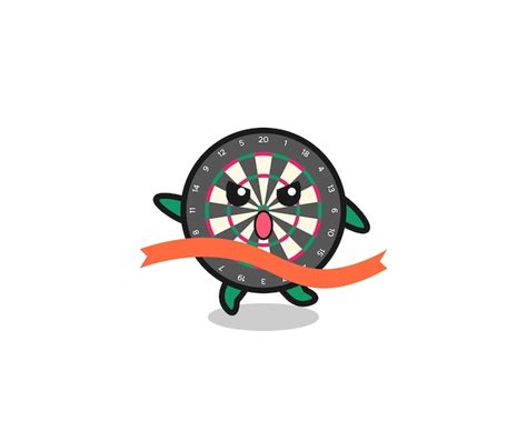 Premium Vector Cute Dart Board Illustration Is Reaching The Finish