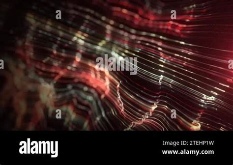 Abstract Glowing Light Strings Background Looping With Depth Of Field
