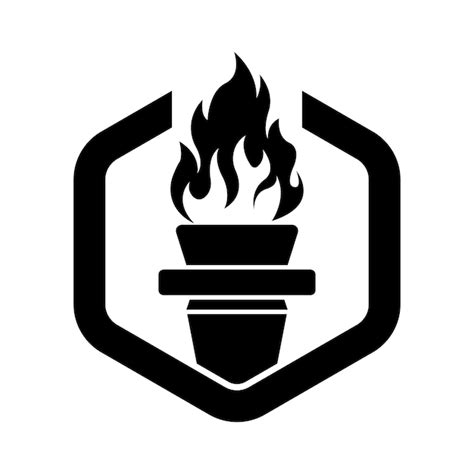 Premium Vector Torch Symbol Logo Icon Vector Illustration Design