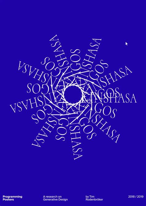 Programming Posters • Tim Rodenbröker Creative Coding