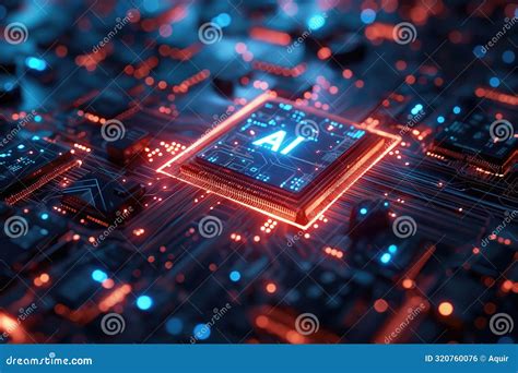 Artificial Intelligence Chip Concept AI Optimized Circuit Board Royalty Free Stock Image