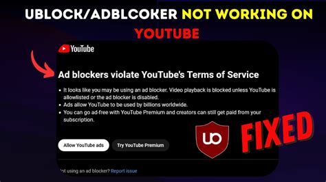 Fix UBlock Origin Not Working On Youtube YouTube