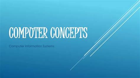 PPT Computer Concepts PowerPoint Presentation Free Download ID
