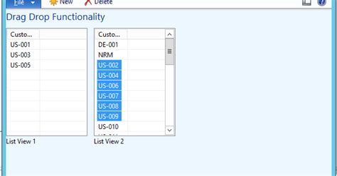 drag and drop functionality in ax 2012