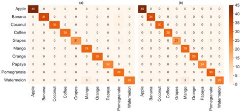 Confusion Matrices Showing The Best Two Machine Learning Models For