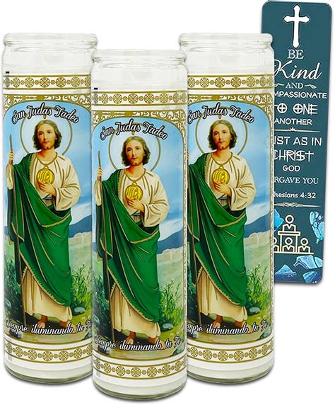 Graydon Hall 3 Pack San Judas Tadeo 8 Inch White Religious
