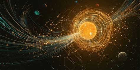 A Futuristic Ai Driven Space Probe Visualization Displaying Glowing