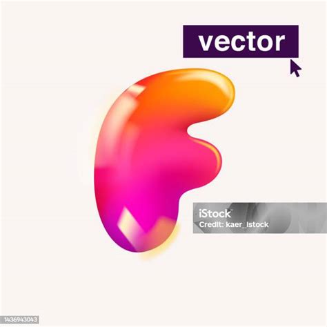 문자 F 로고 만화 풍선 스타일의 현실적인 3d 디자인 벡터 그림입니다 3차원 형태에 대한 스톡 벡터 아트 및 기타 이미지