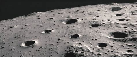 Cosmic Landscape Lunar Surface Craters On The Moon Stock Illustration Illustration Of Crater