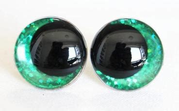 Schielende Augen - Holo - Glitzer - grün