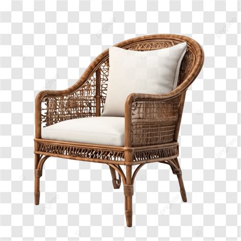 패딩 처리된 좌석 모형이 있는 빈 고리버들 악센트 의자 자세한 장식품 3d 렌더링 흰색 배경 패딩 처리된 좌석 모형이 있는 빈 고리버들 악센트 의자 장식품 3d 렌더링