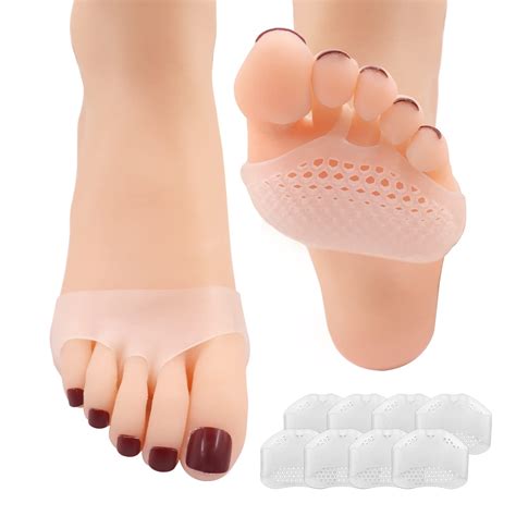 8 Pcs Foot Gel Pad Breathable Metatarsal Pads Ball Of Foot Cushion Pads