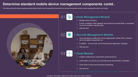 mobile device management for improving it operations determine standard
