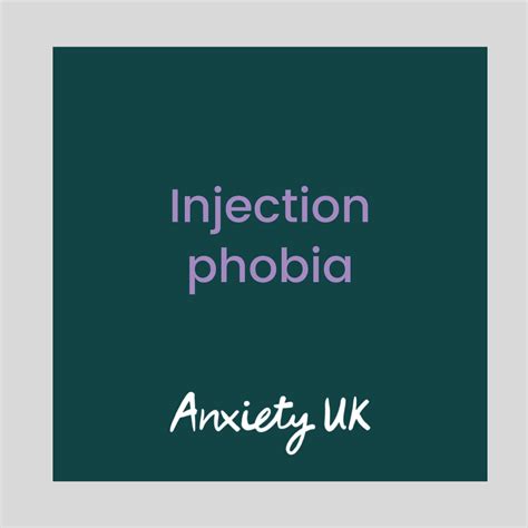 Injection Phobia Anxiety Uk