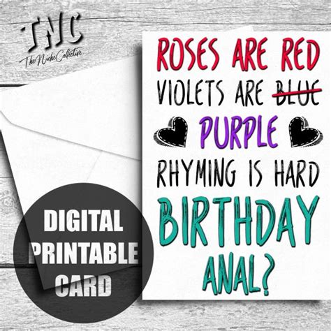 Sexual Birthday Card Etsy