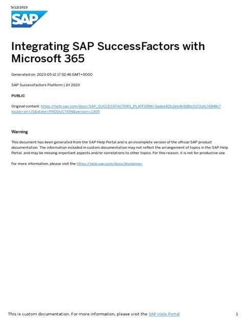 Integrating Sap Successfactors With Pdf Mobile App Microsoft