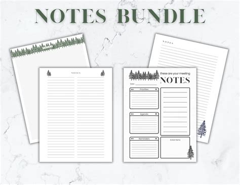 Notes Template Column Notes Template Blank Page Notes Template Meeting Notes Template Full Page