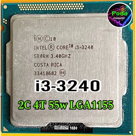 ซีพียู Cpu Intel Core I3 3240 3 4ghz 2คอ4เทรด 55w Lga 1155 ฟรีซิลิโคน1ซอง I3 3240 Shopee Thailand