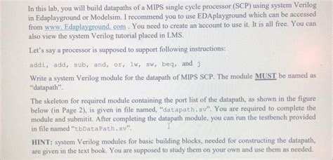 Solved Module Datapathinput Logic Clk Resetinput Logic