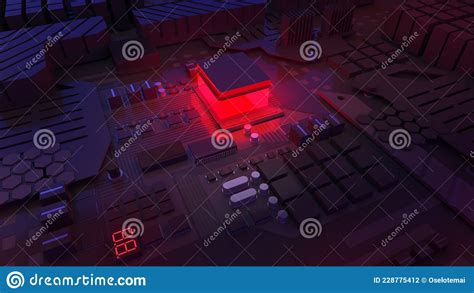 Computer System Alarm Illustration Image Of The Central Processing Unit Working Processing