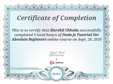 Harshil Chheda On Linkedin Nodejs Beginner Udemy