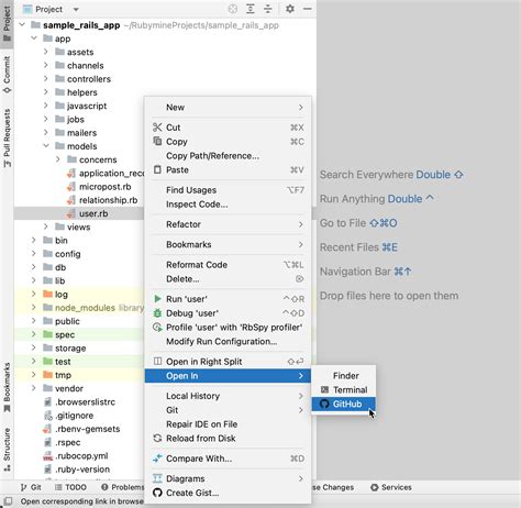 Manage Projects Hosted On GitHub RubyMine Documentation
