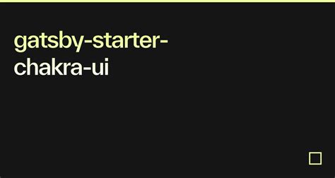 gatsby starter chakra ui codesandbox