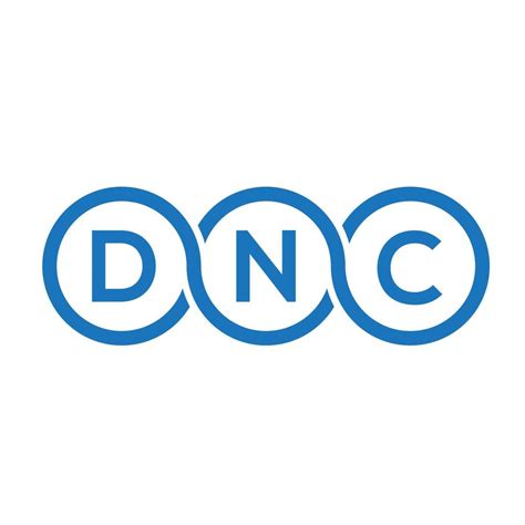 Diseño De Logotipo De Letra Dnc Sobre Fondo Negro Concepto De Logotipo