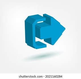 Exit Sign Out Pixel Symbol Sign Stock Vector Royalty Free 2021160284 Shutterstock