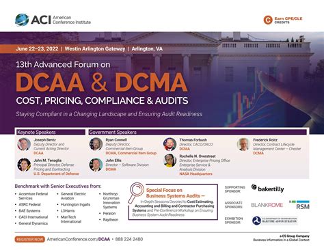 13th Advanced Forum On Dcaa And Dcma Cost Pricing Compliance And Audits