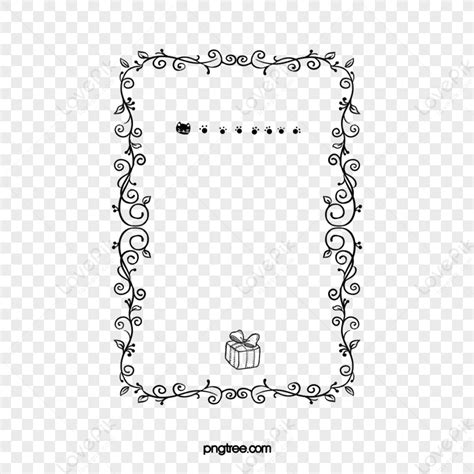 선 손으로 그린 포도 나무 일러스트 잎 테두리 Png 일러스트 무료 다운로드 Lovepik