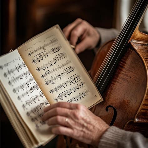 An Adult Learner Practicing A Musical Instrument With Sheet Music And A Music Theory Book Open