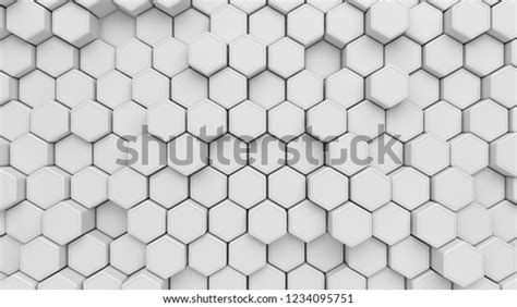 White Hexagon Structure Background 3d Illustration Stock Illustration 1234095751 Shutterstock