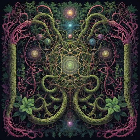 Complex Psychedelic Geometry 4th Dimension Intertw