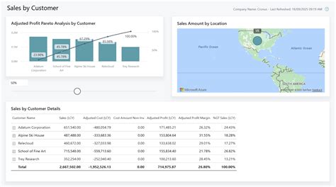 Sales By Customer Power Bi Report Business Central Microsoft Learn