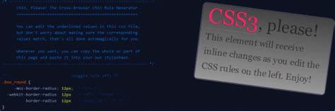 Cross Browser CSS3 Rule Generator Ultimate Web Resources