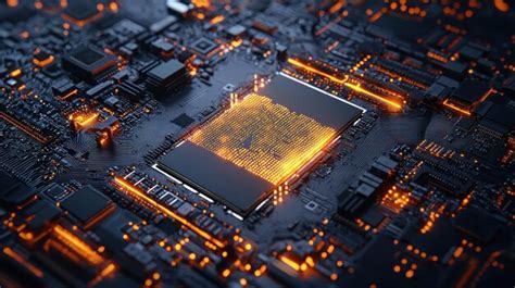 Advanced Mobile Microprocessor Chip Connecting With A Motherboard And Activates Entire System