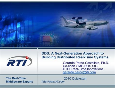 Rti Data Distribution Service Dds Master Class 2010 Pdf