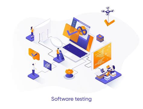 Download Software Testing Isometric Web Banner For Free Web Banner Isometric Banner