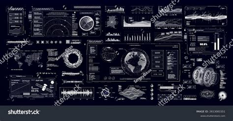 Control System Hud Interface Screen Monitor Stock Vector Royalty Free 2613081551 Shutterstock