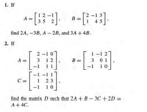 Solved 1 If A 1325−12 B 21−1435 Find 2a−3ba−2b And