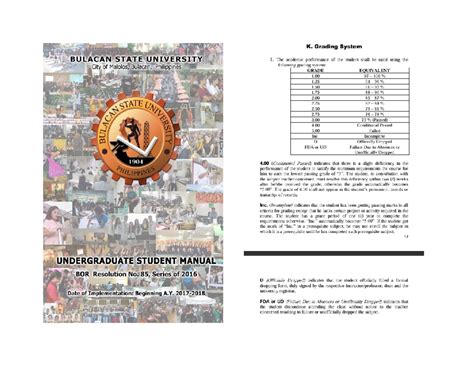 Grading System Equivalent K Grading System Bulacan State University